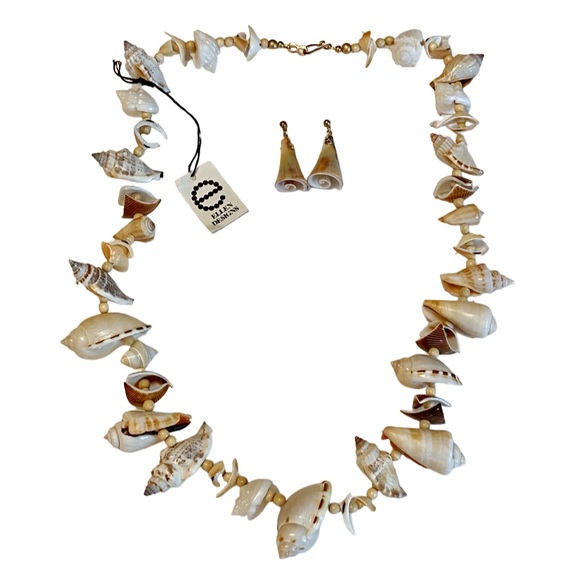 Vintage | Jewelry | Vintage Ellen Designs Beachy Seashell Necklace And ...